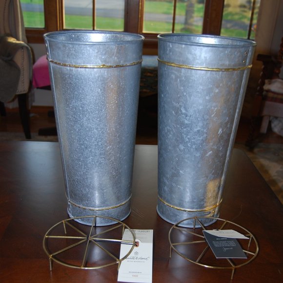 Hearth & Hand | Accents | Galvanized Metal Vase Hearth And Hand ...
